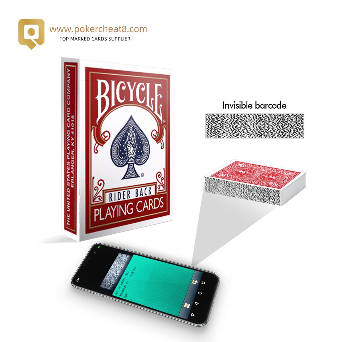 Barcode Marked Decks of Bicycle Rider Back Playing Cards for Casino ...